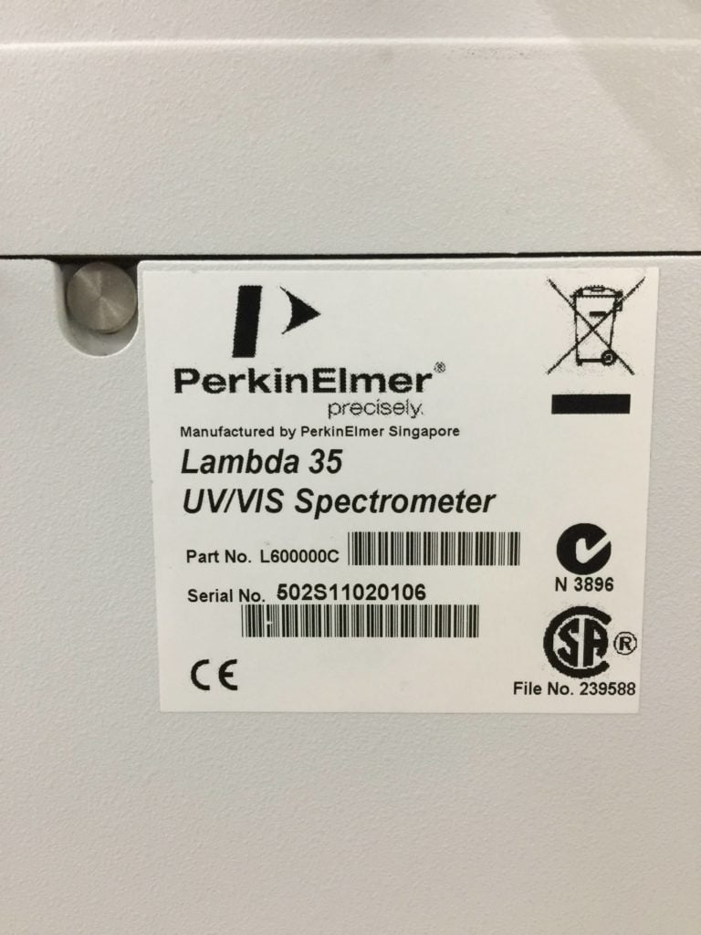 Perkin Elmer Lambda 35 UV/VIS分光光度计- Richmond Scien欧宝体育足球tific - 欧宝娱乐app官方登录